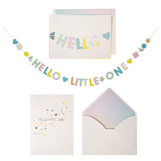 Hello Little One Garland Baby Card